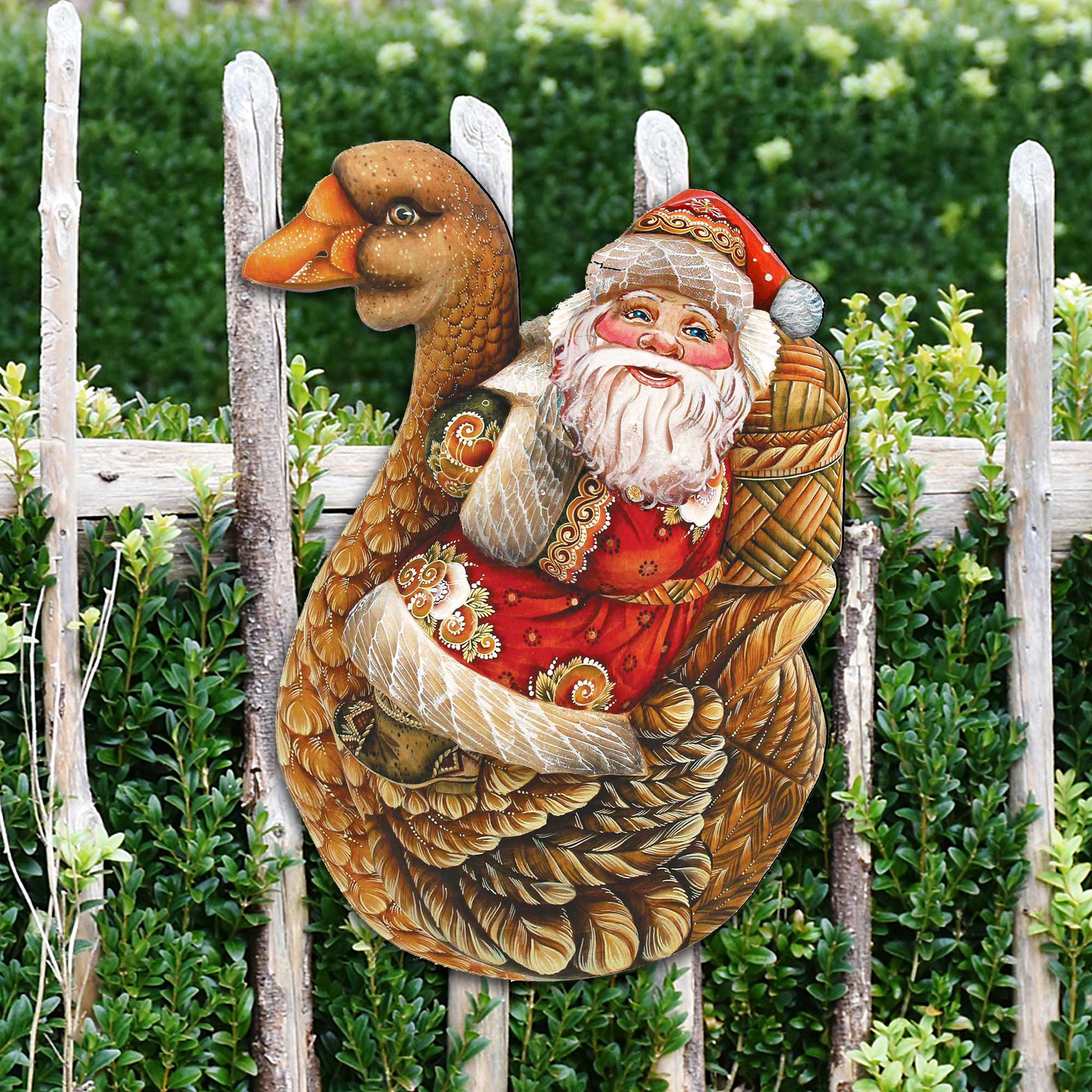 The Holiday Aisle® Christmas Goose Santa Wall Decor | Wayfair