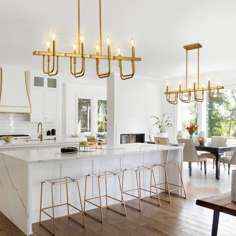 Mercer41 Rumeal 8 - Light Modern Linear Chandelier "& Reviews" | Wayfair