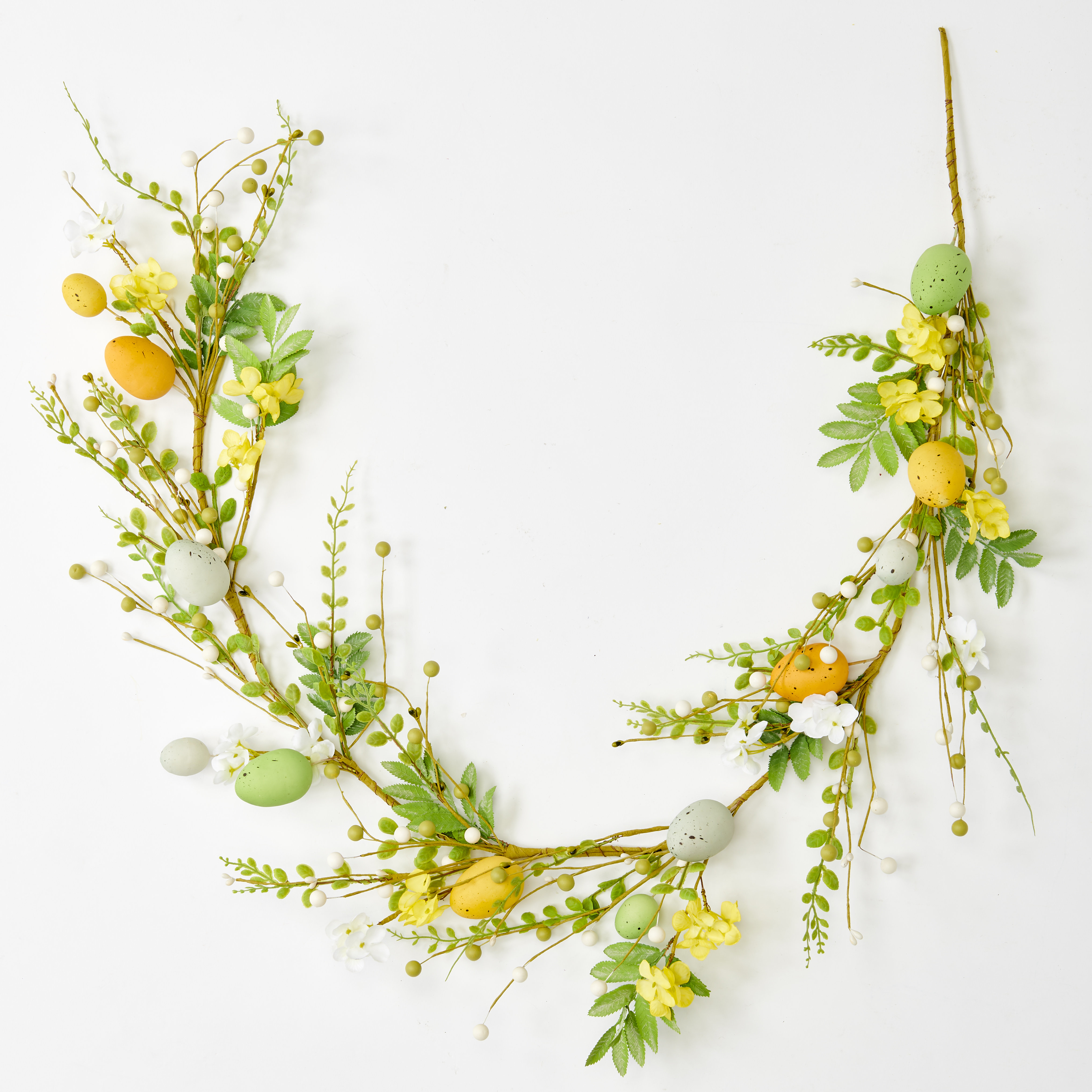 The Holiday Aisle® 57" Easter Eggs, Spring Flowers & Green Leaves ...