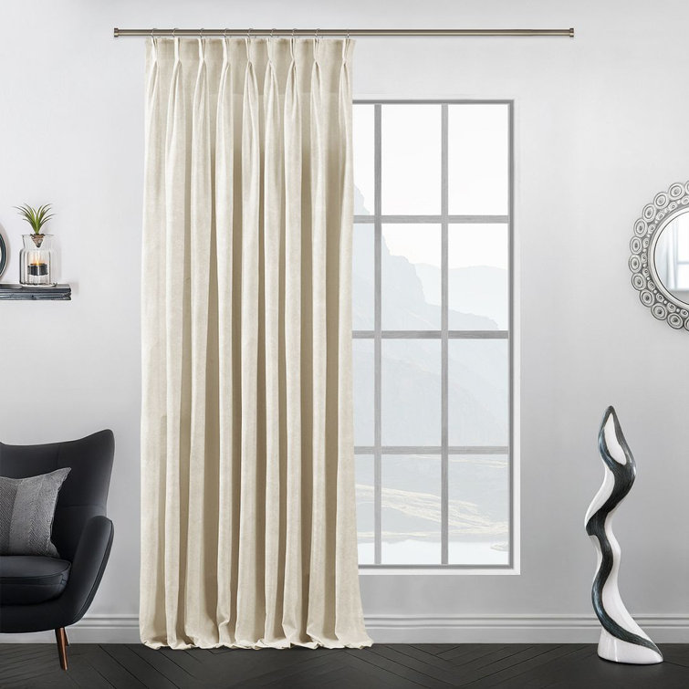 Noine Home Deco Luxury Pinch Pleat Curtain Panel - Single Drapery for ...