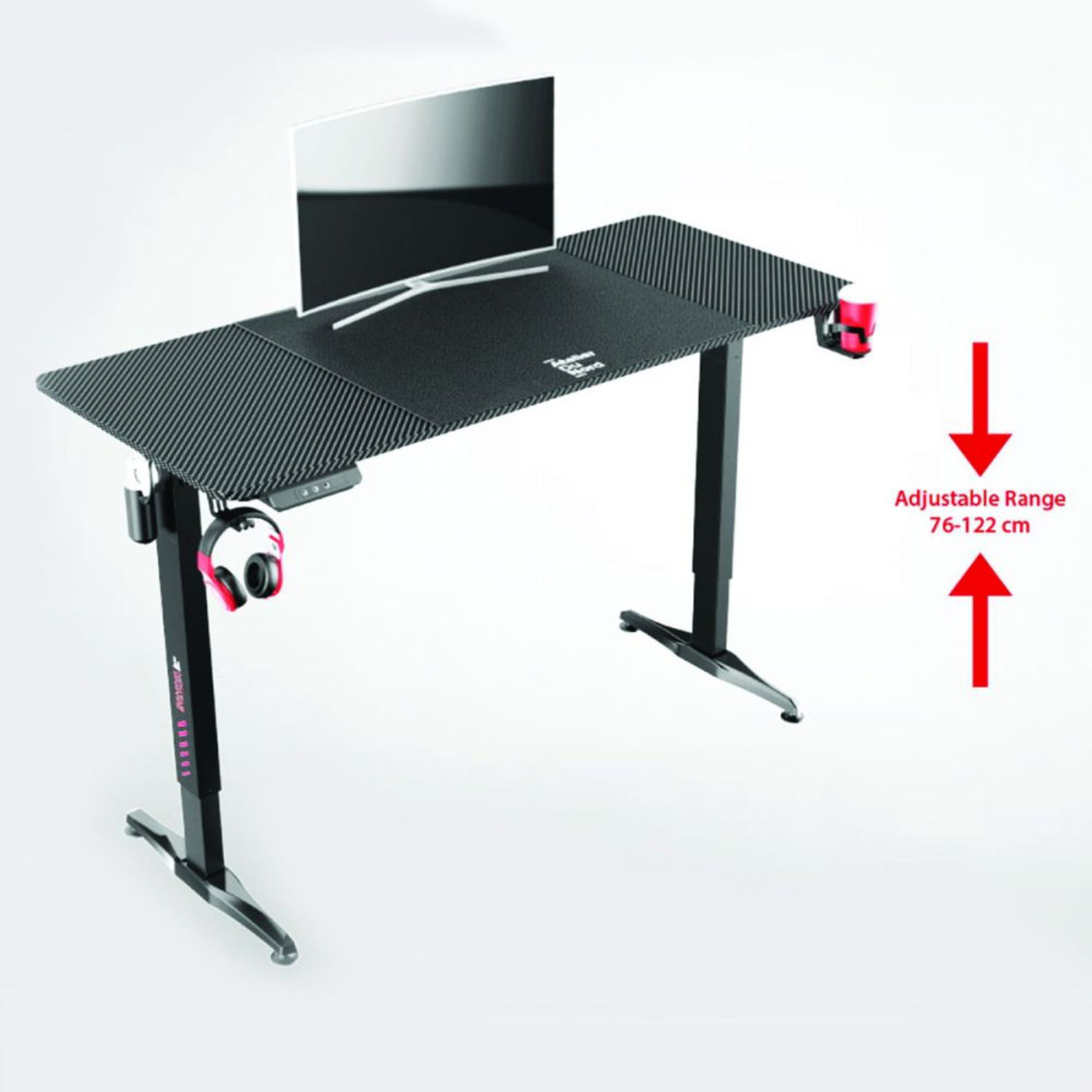 Inbox Zero Deondrae Height Adjustable Gaming Desk | Wayfair