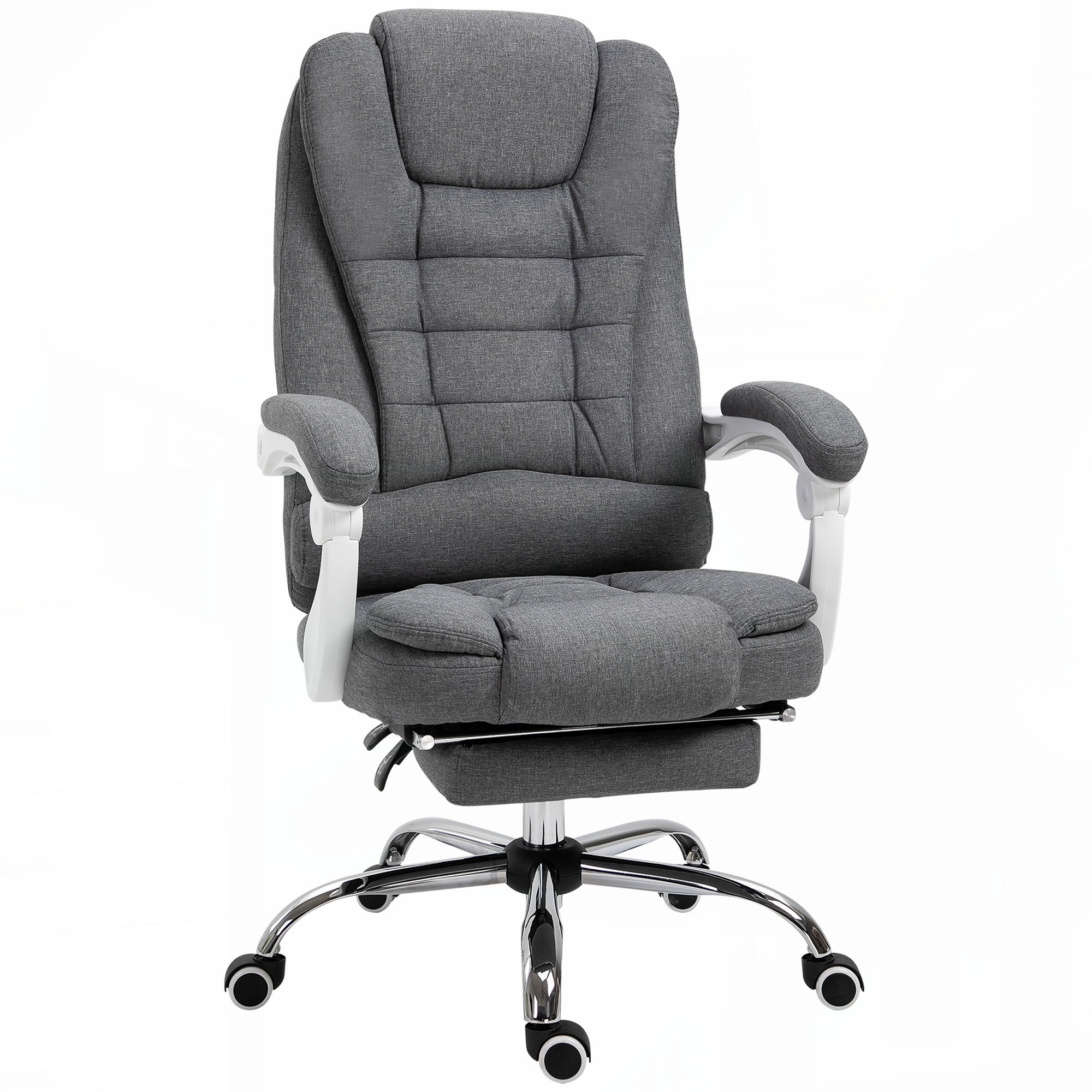 Latitude Run® Vinsetto Executive Office Chair with Footrest,Linen ...