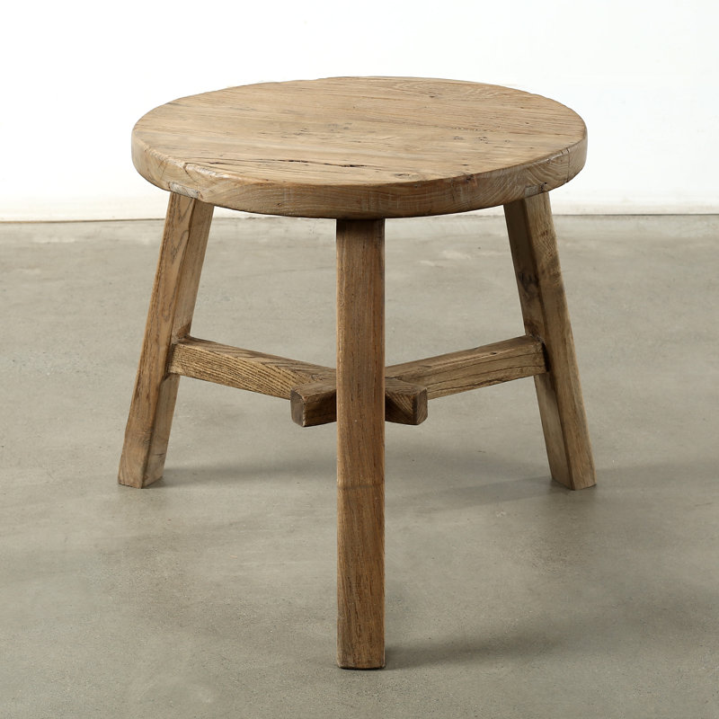 Loon Peak® Approx. 20 Inches Round Side Table Weathered Natural | Wayfair