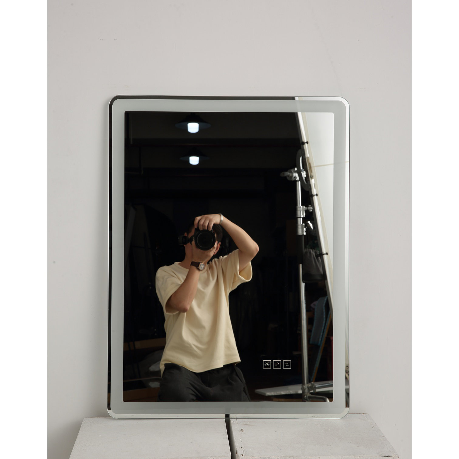 Ivy Bronx 36X36 Inch LED Bathroom Mirror Vanity Mirrors With Front ...