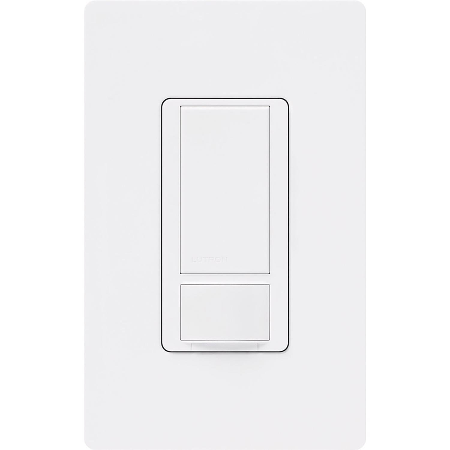 Lutron Maestro Occupancy 2 amps Single Pole Motion Sensor Switch White ...
