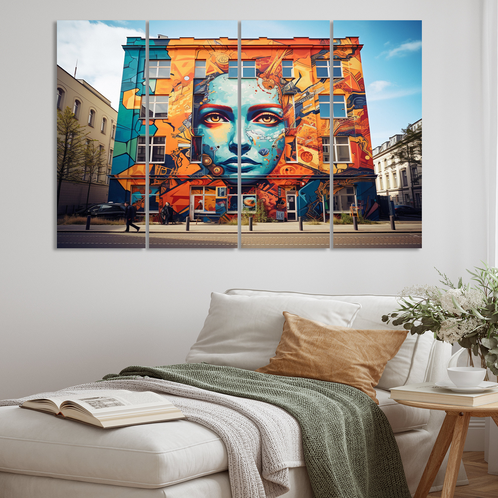 Design Art Germany Berlin Street Art II - Modern Wall Decor - 4 Panels ...