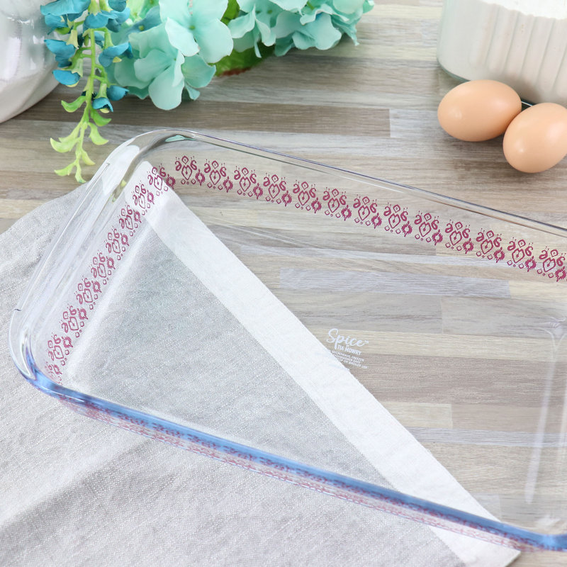 Spice by Tia Mowry 2.3 Quart Spicy Cloves Glass Rectangular Baker | Wayfair