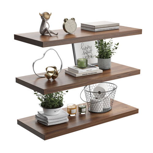 Brown Wall & Display Shelves You'll Love | Wayfair