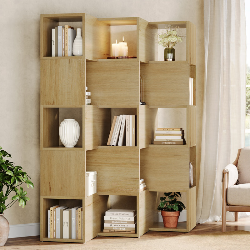 TribeSigns 15 Cubes Large Wooden Bookcases | Wayfair