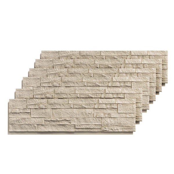 HOMEIBRO Faux Stone Wall Covering Panels for Interior and Exterior ...