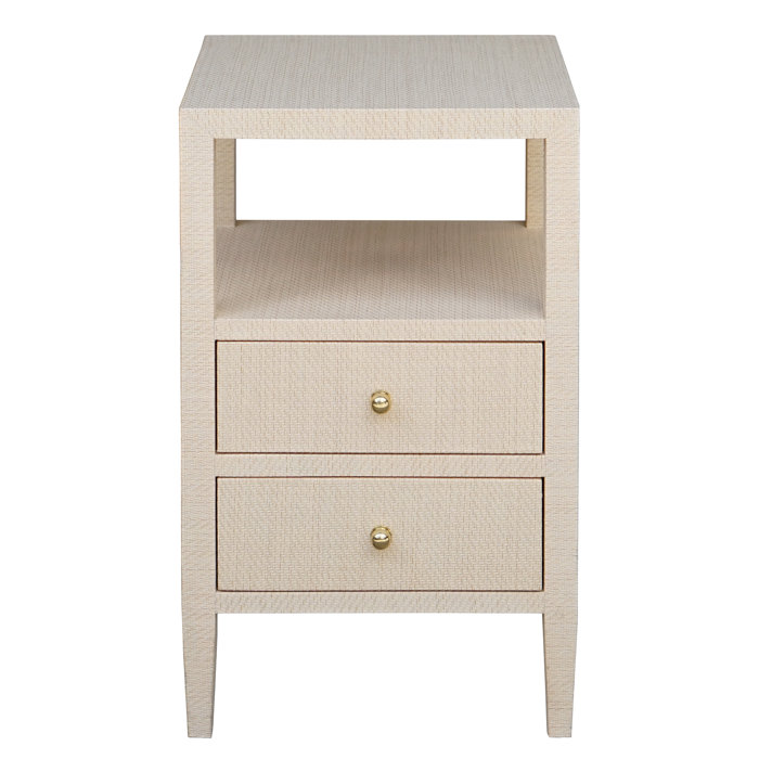 WorldsAway Roscoe Glass 2 - Drawer End Table | Wayfair