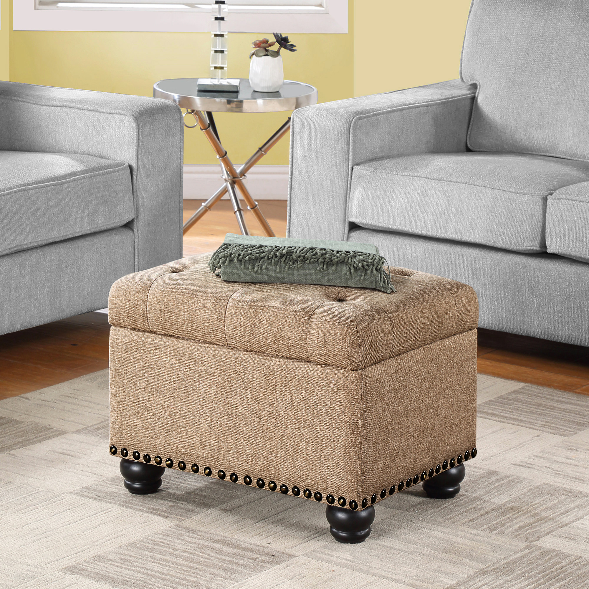 Willa Arlo™ Interiors Frontenac 24" Wide Tufted Rectangle Storage ...