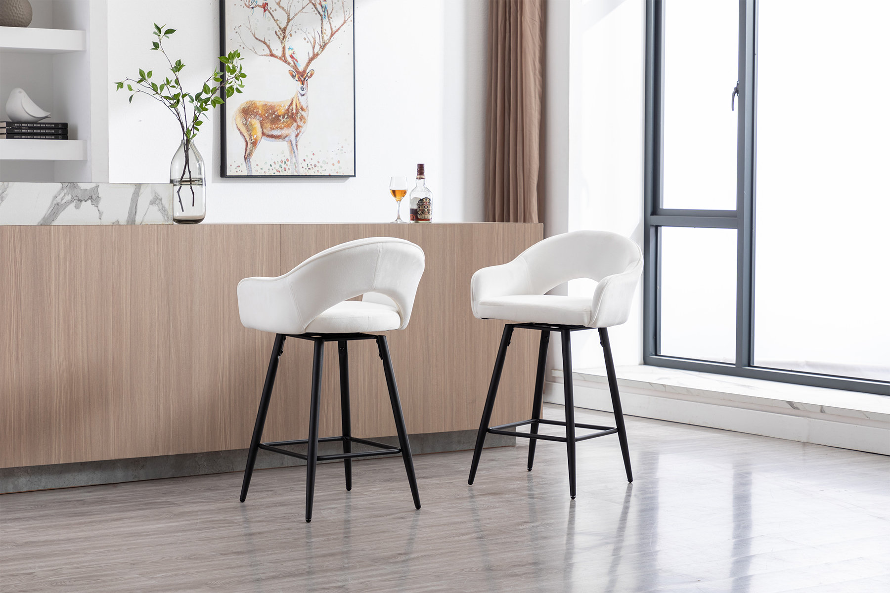 George Oliver Swivel 27'' Counter Stool - Wayfair Canada