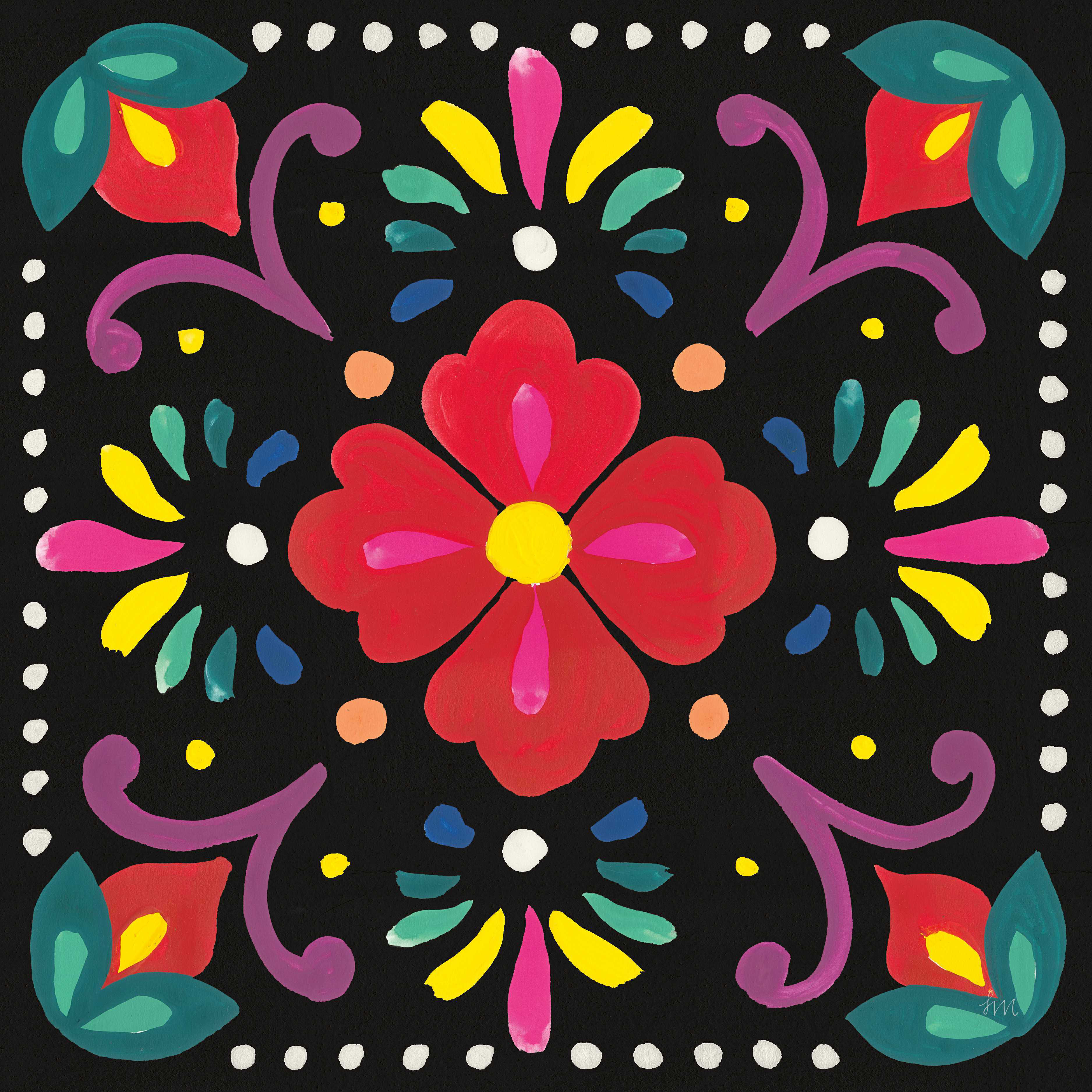 Red Barrel Studio Floral Fiesta Tile XII - Wayfair Canada