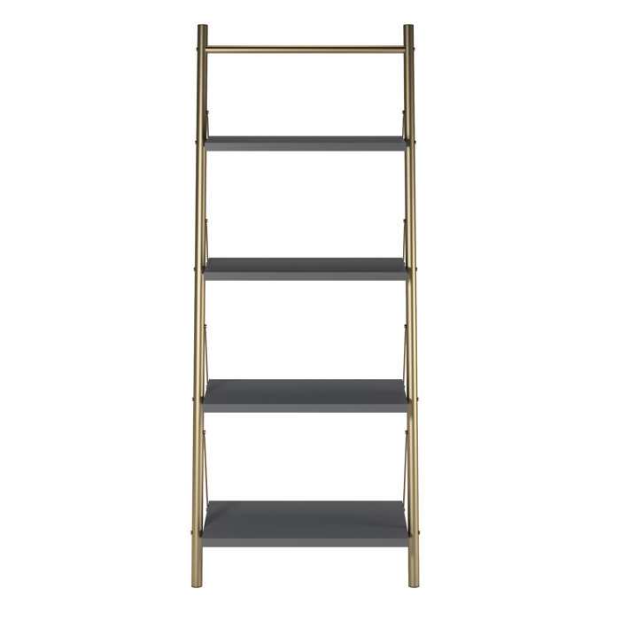 CosmoLiving by Cosmopolitan Nova Metal Ladder Bookcase & Reviews | Wayfair