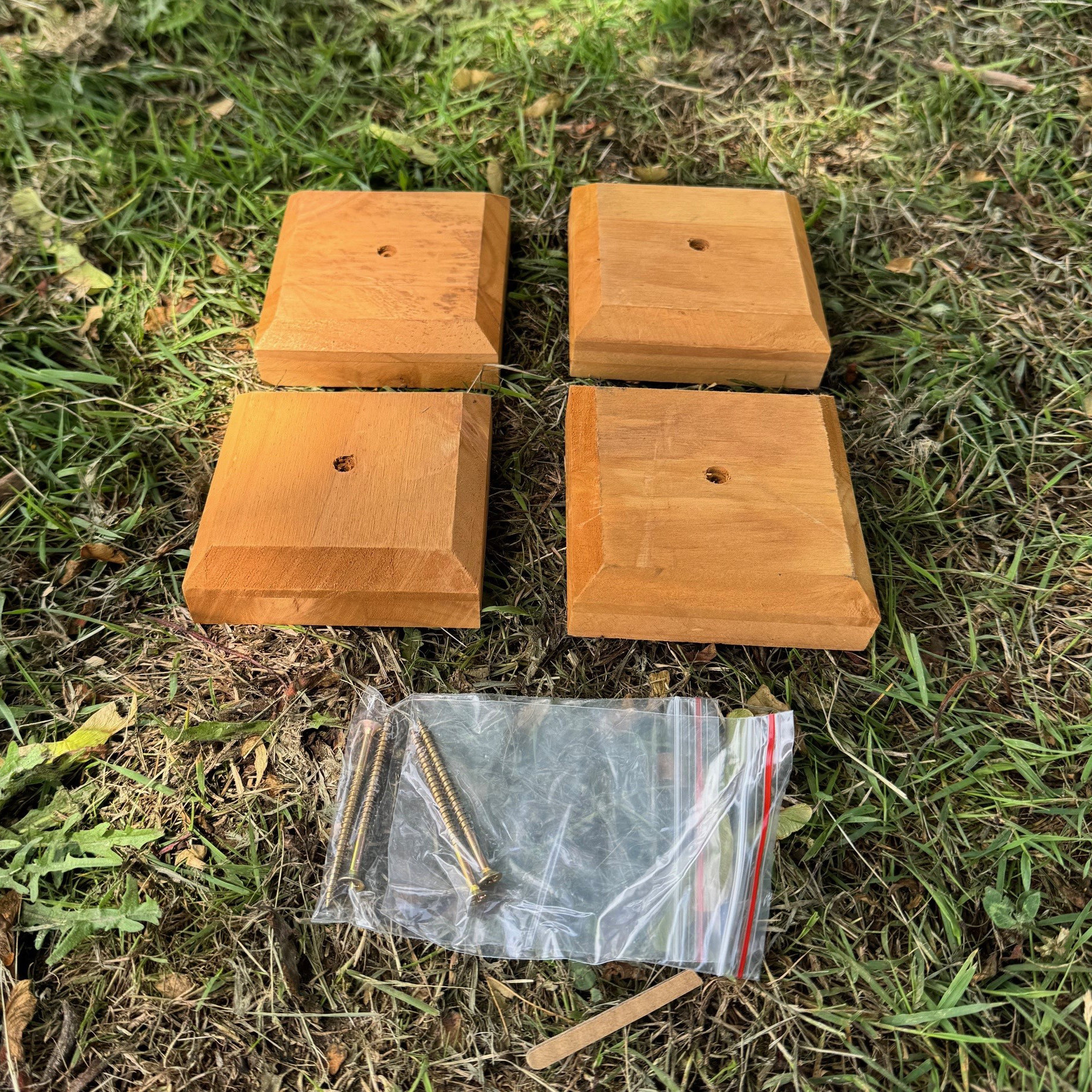 Selections Wooden Fence Post Square Finial Caps - Pack Of 4 | Wayfair.co.uk