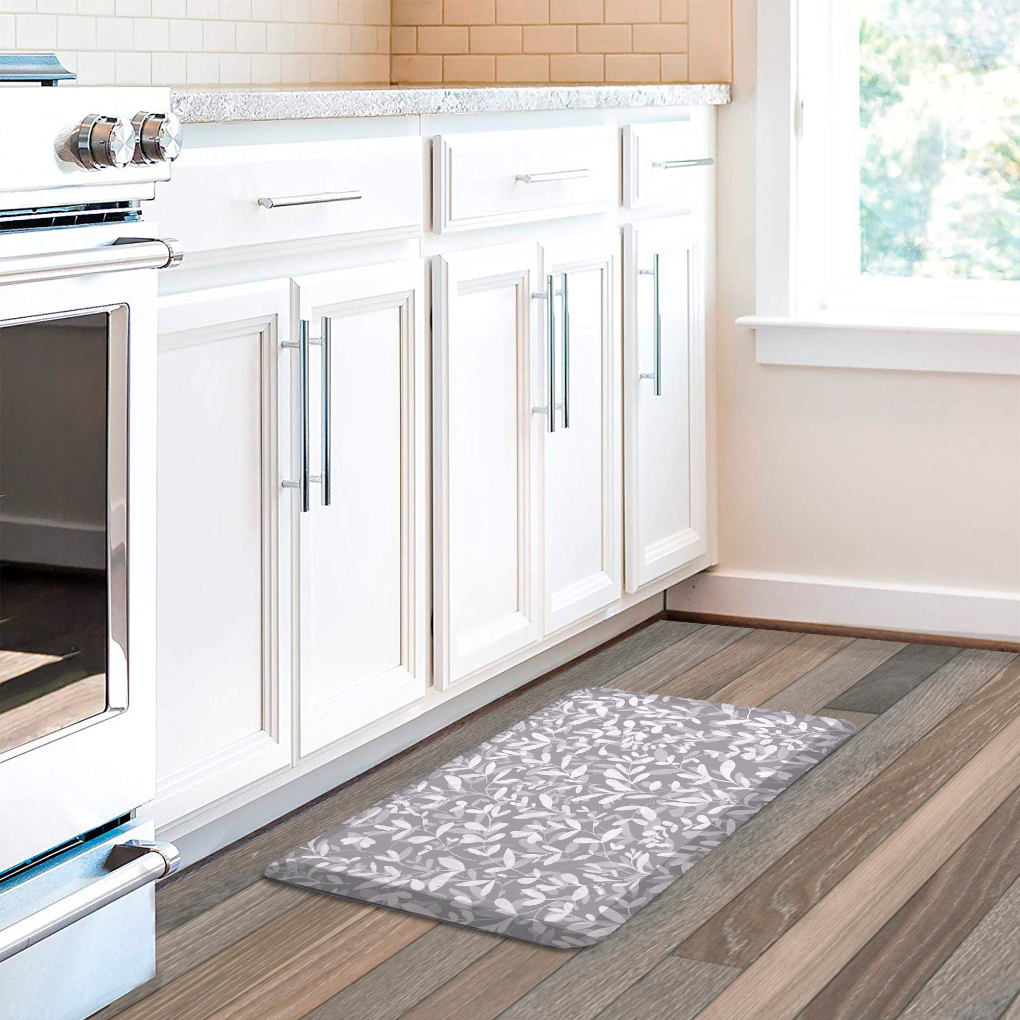 Waverly Shadow Vine Deep Gray Anti-Fatigue Kitchen Mat | Wayfair