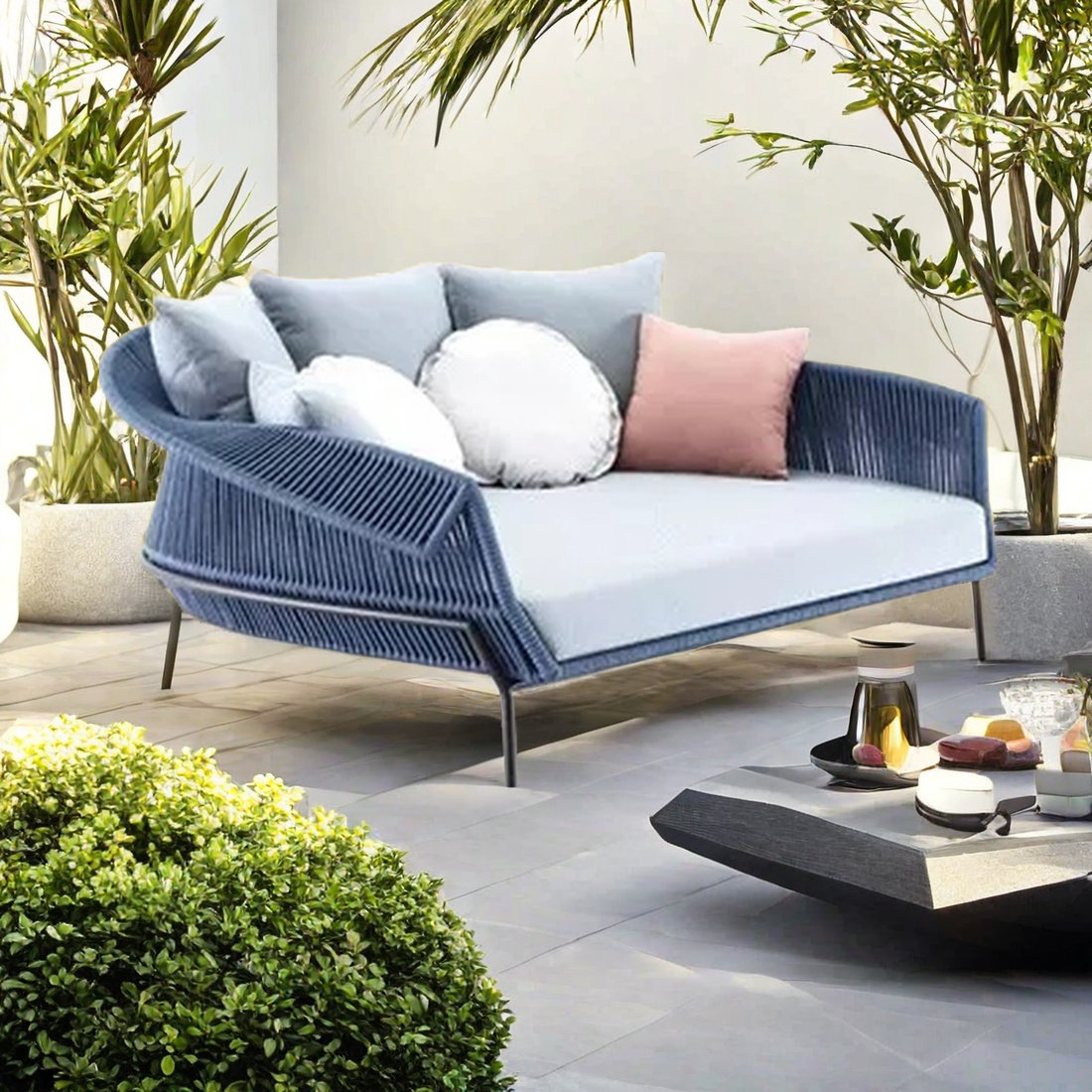 Elegant Home Furnishings.s Handwoven Teslin Rope Outdoor Sofa - Wayfair ...