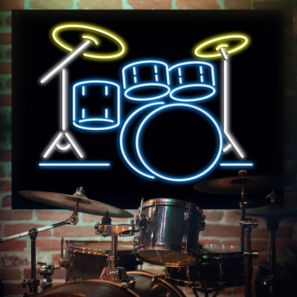 Maturi Drums 60cm LED Music Neon Sign | Wayfair.co.uk