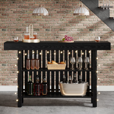 Ebern Designs 70.9 Inch 4-Tier Bar Cabinet,Home Bar | Wayfair