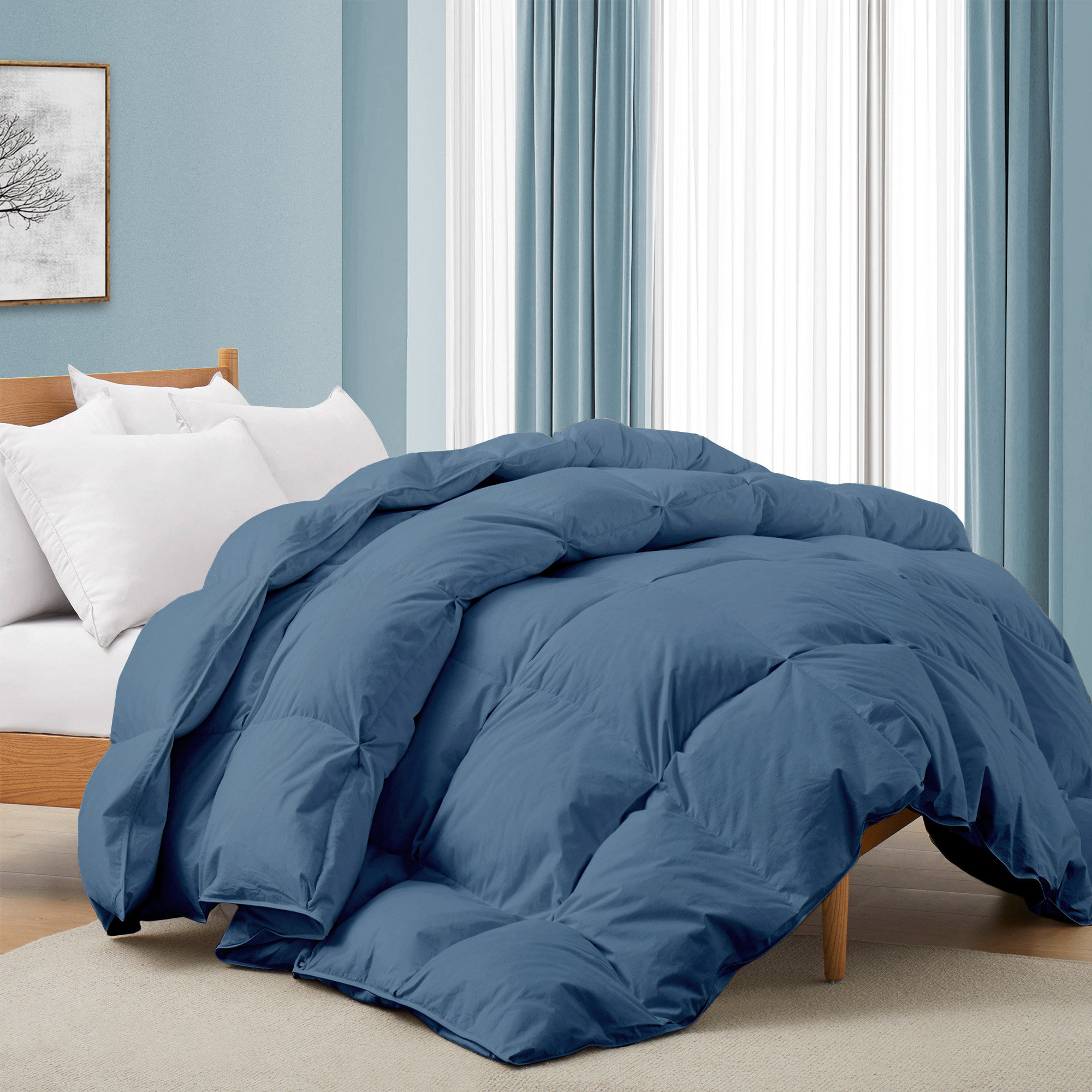 Peace Nest 600 All Season Down & Feather Blend Comforter & Reviews ...