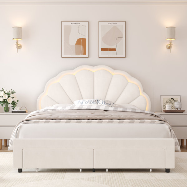 Lighted Headboard Beds You'll Love | Wayfair