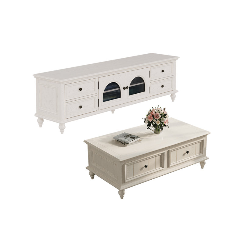 moonlight design Solid wood coffee table and TV stand | Wayfair