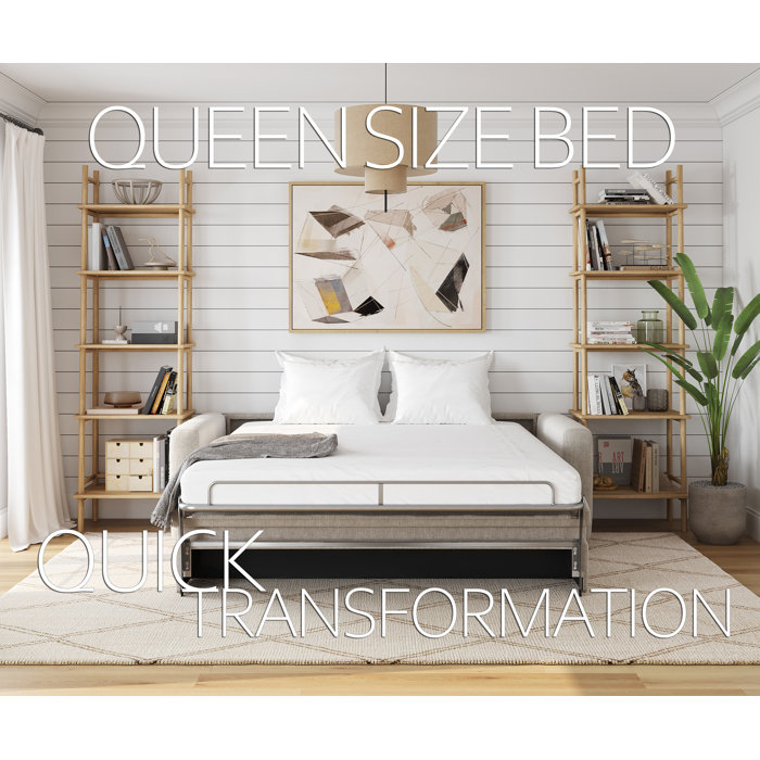 Create Comfort 85" Killian Queen Size Convertible Sleeper Sofa with ...