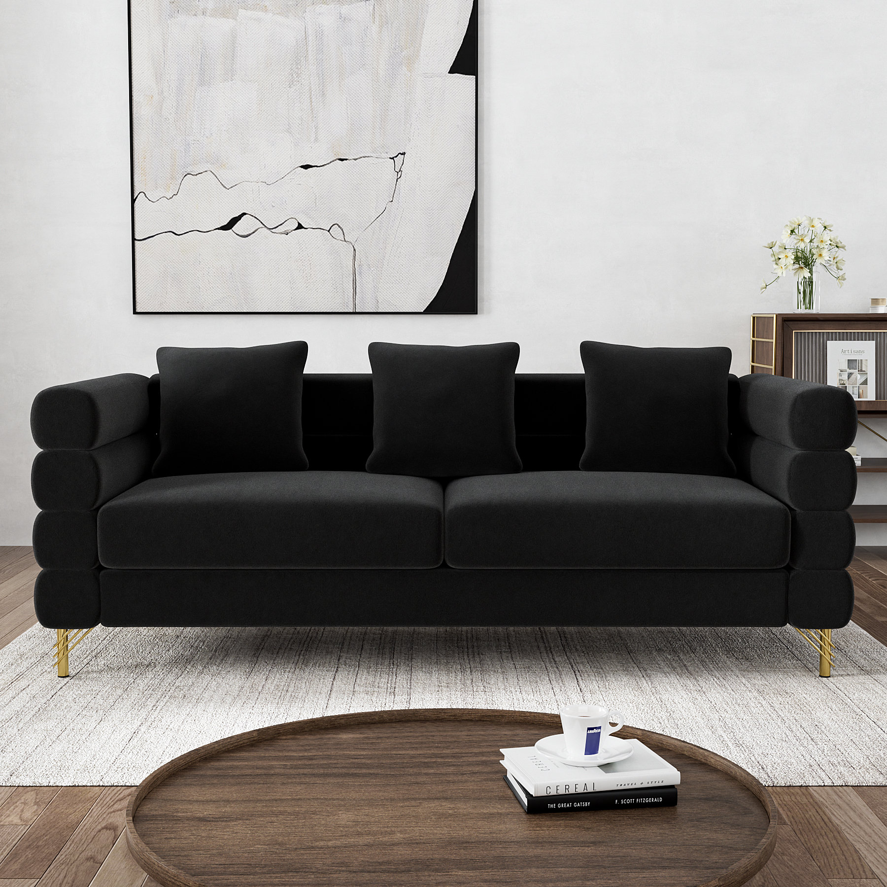 ouyessir Ottwell 79'' Mid-century Upholstered Sofa & Reviews | Wayfair