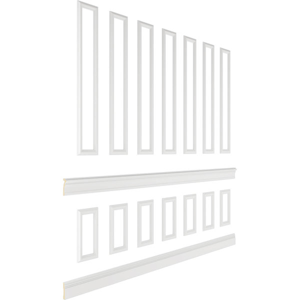 PCI Enterprises 96'' H x 94.5'' W x 0.5'' D Urethane Wainscot Paneling ...