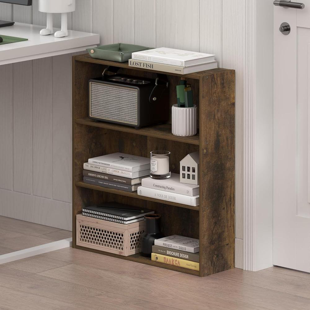 Symple Stuff Book Shelf, 3-Tier Bookshelf, Cube Storage Organizer ...