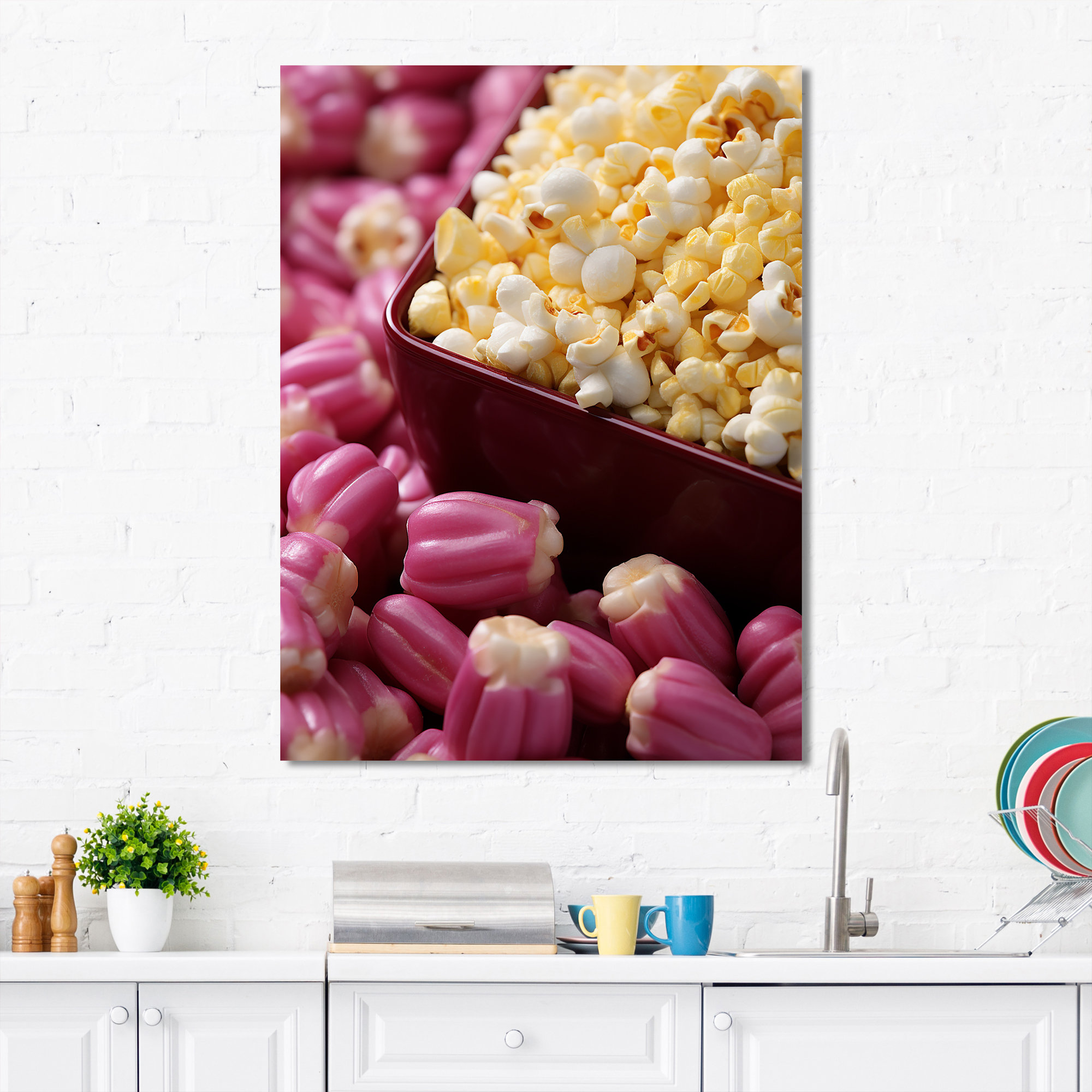 Ebern Designs Screen Popcorn Elegance III - Popcorn Wall Art | Wayfair