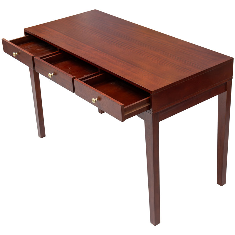 Red Barrel Studio® Solid Wood Library/home Office Writing Desk With 3 ...
