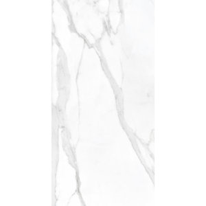 MALAKAN INC. 32" X 64" Porcelain Marble Look Wall & Floor Tile Carrara ...