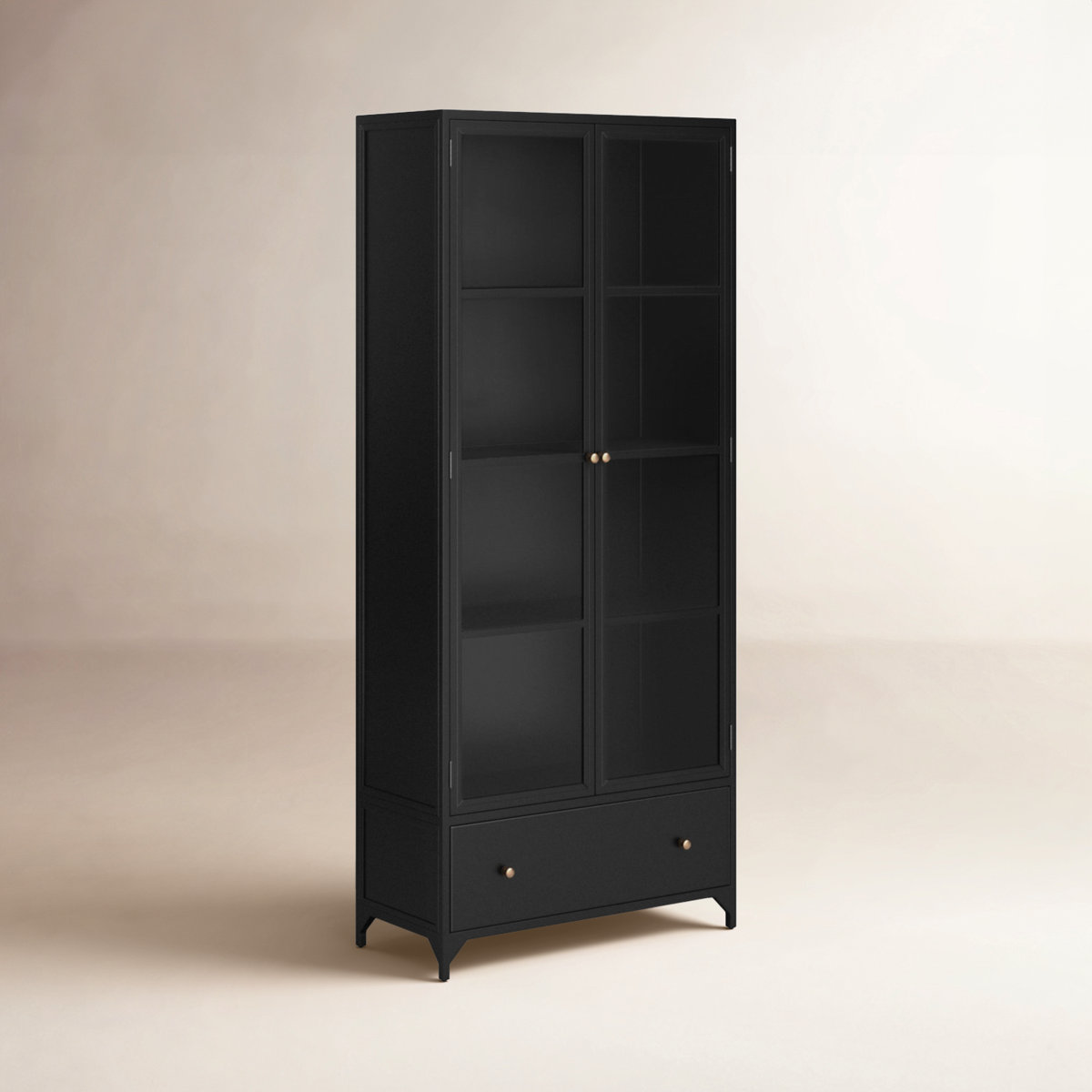 Four Hands Shadow Box Cabinet in Black & Reviews | Perigold