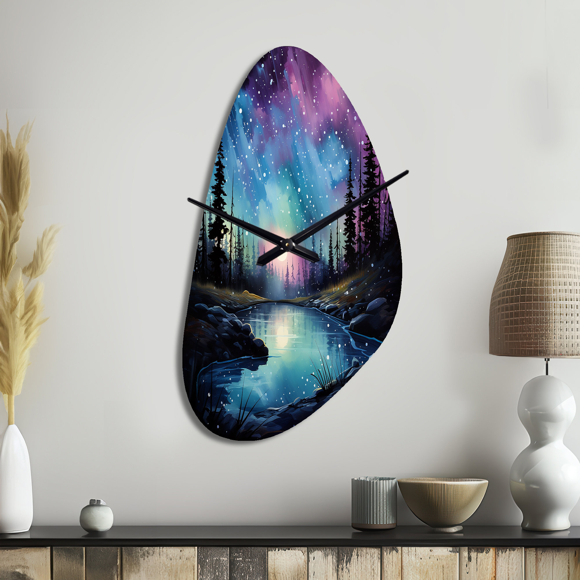 Design Art Aurora Borealis Dancing Lights VIII - Irregular Shape ...