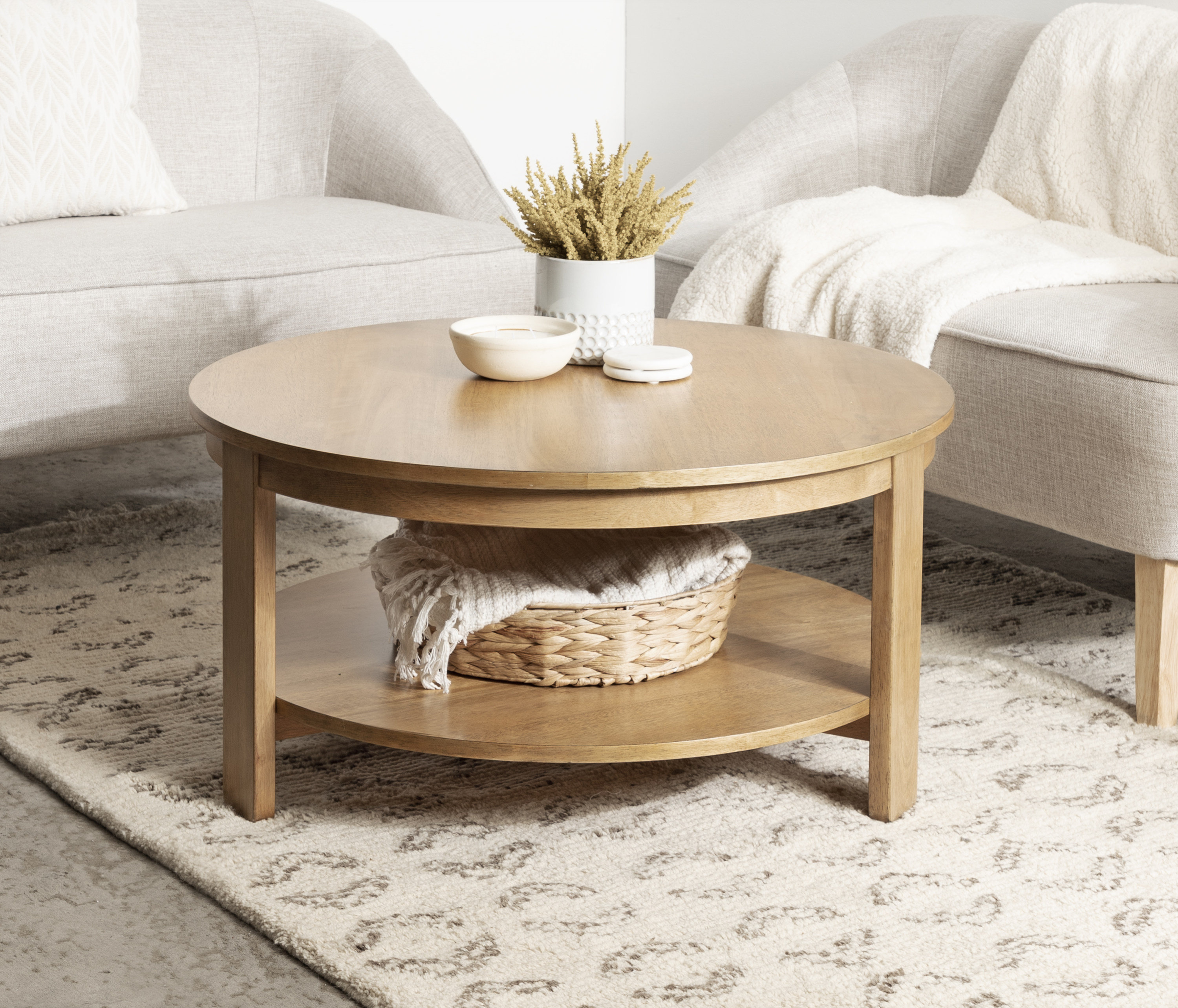 Latitude Run® Aamnah Prayash Tiered Round Living Room Coffee Table ...