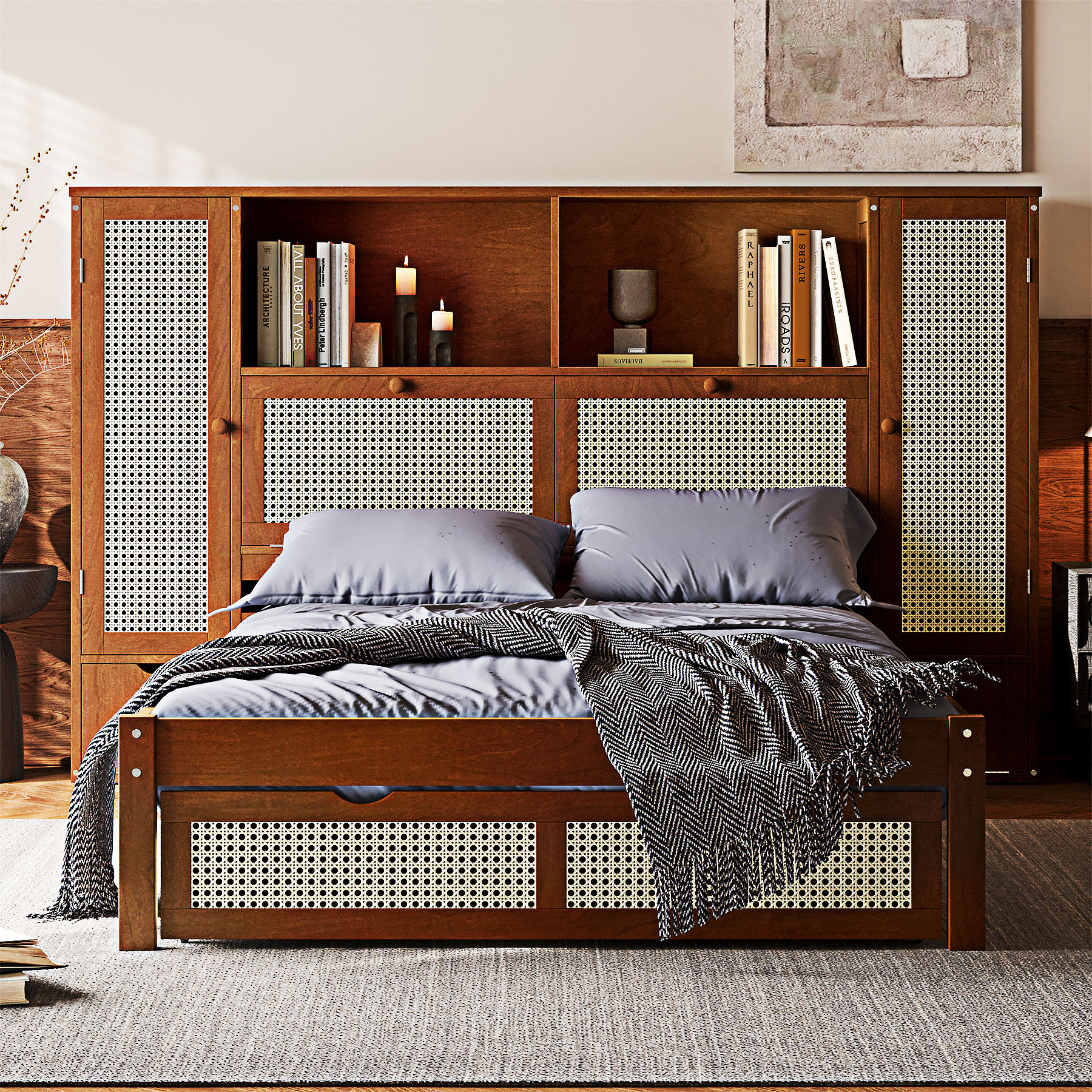 Alcott Hill® Twin Size Wooden Multifunctional Platform Bed | Wayfair