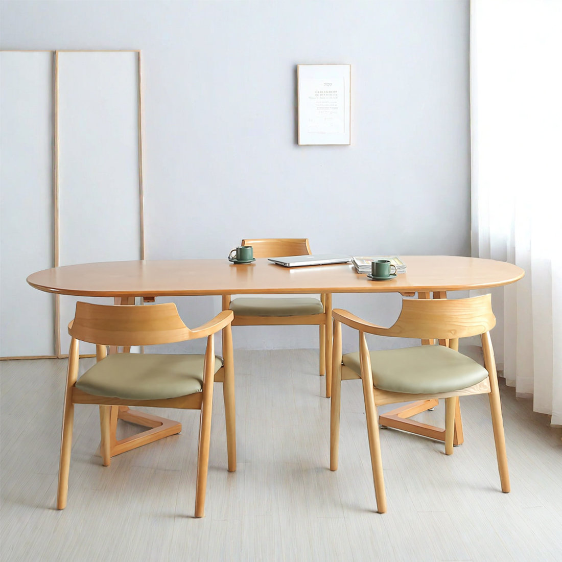 Hokku Designs Simple Natural Solid Wood Oval Dining Tables. - Wayfair ...