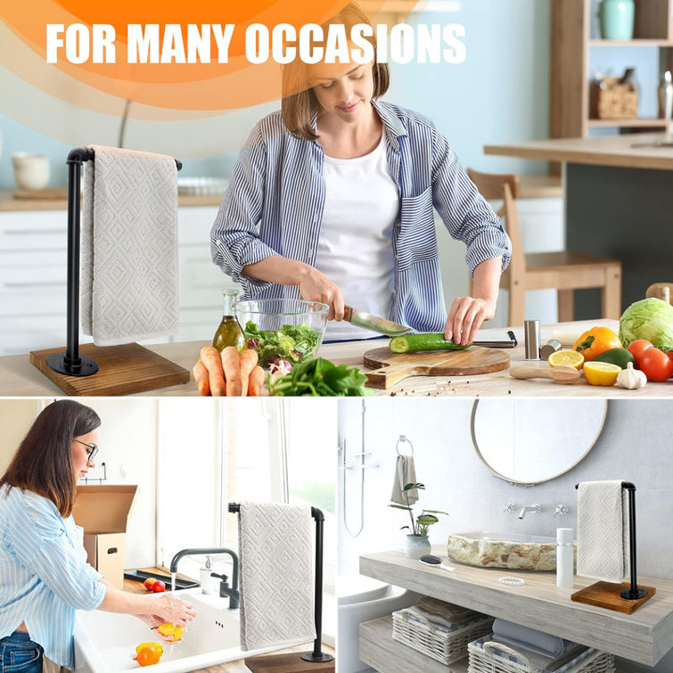 Wonpex 15'' Hand Towel Holder, L Shaped Towel Holder Stand with ...
