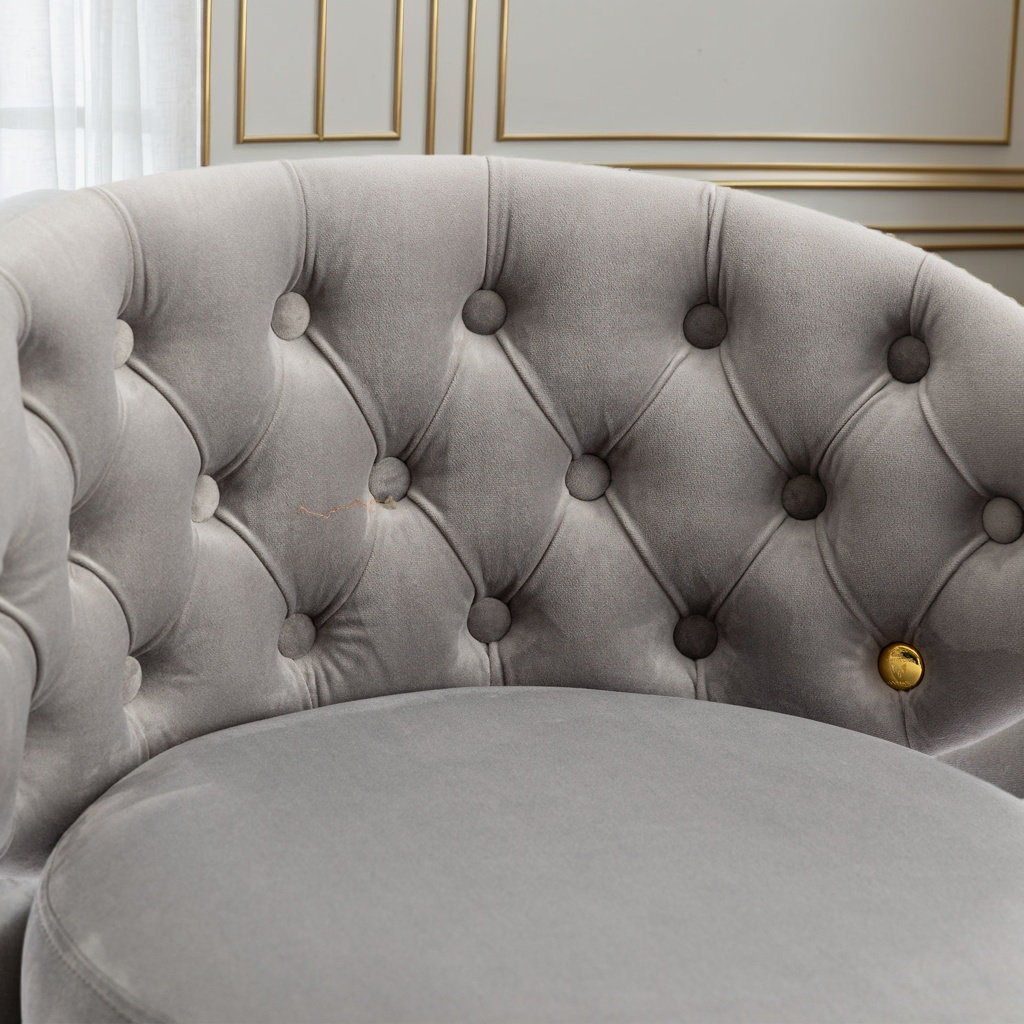 Mercer41 Princelin Swivel Upholstered 27.950'' Counter Stool with Solid ...