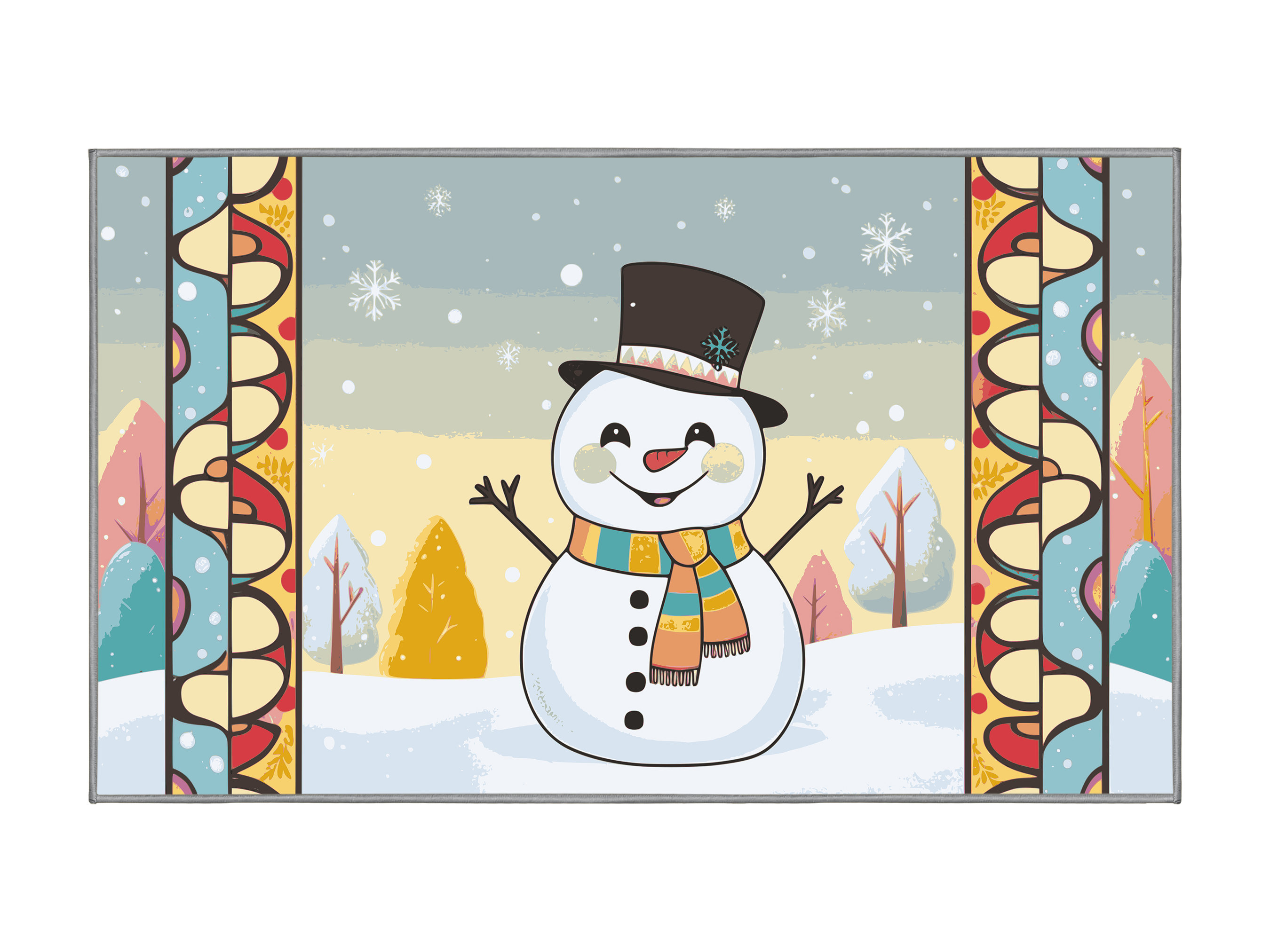 The Holiday Aisle® Washable Christmas Winter Holiday Rug | Wayfair