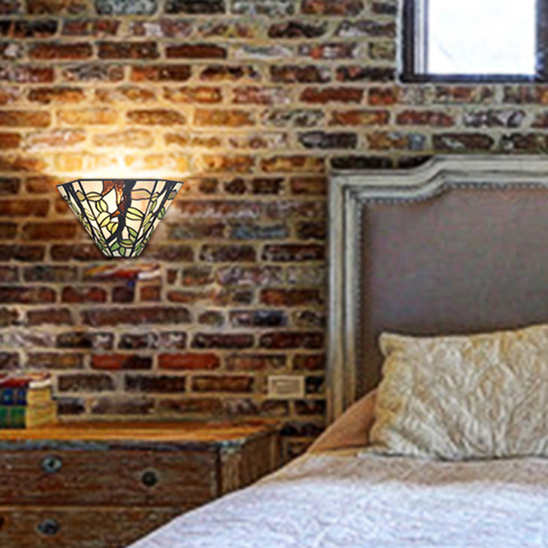 Astoria Grand Tiffany Style Wall Light Stained Glass Sconce | Wayfair