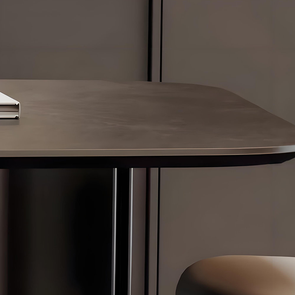 A Zoetic Home Black Modern Minimalist Slate Dining Set | Wayfair