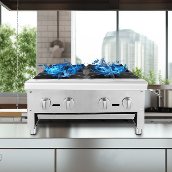 KICHKING 4 Burners Gas Stove, Commercial Hot Plate, Wok Countertop ...