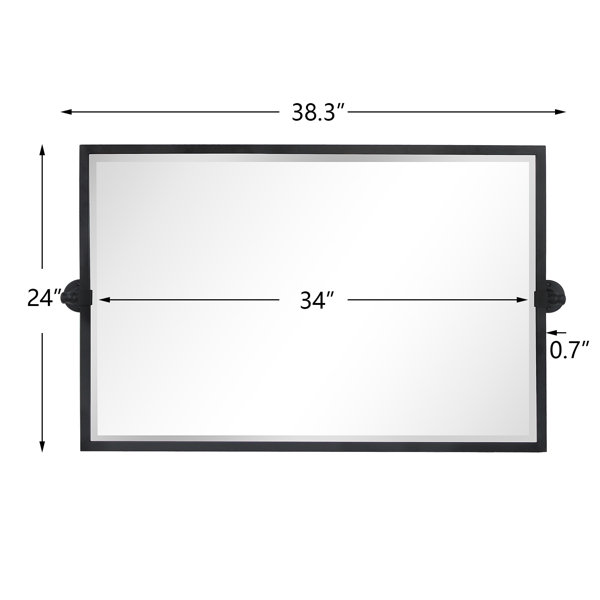 Williston Forge Sema Contemporary HorizontalMetal Framed Pivot Mirror ...
