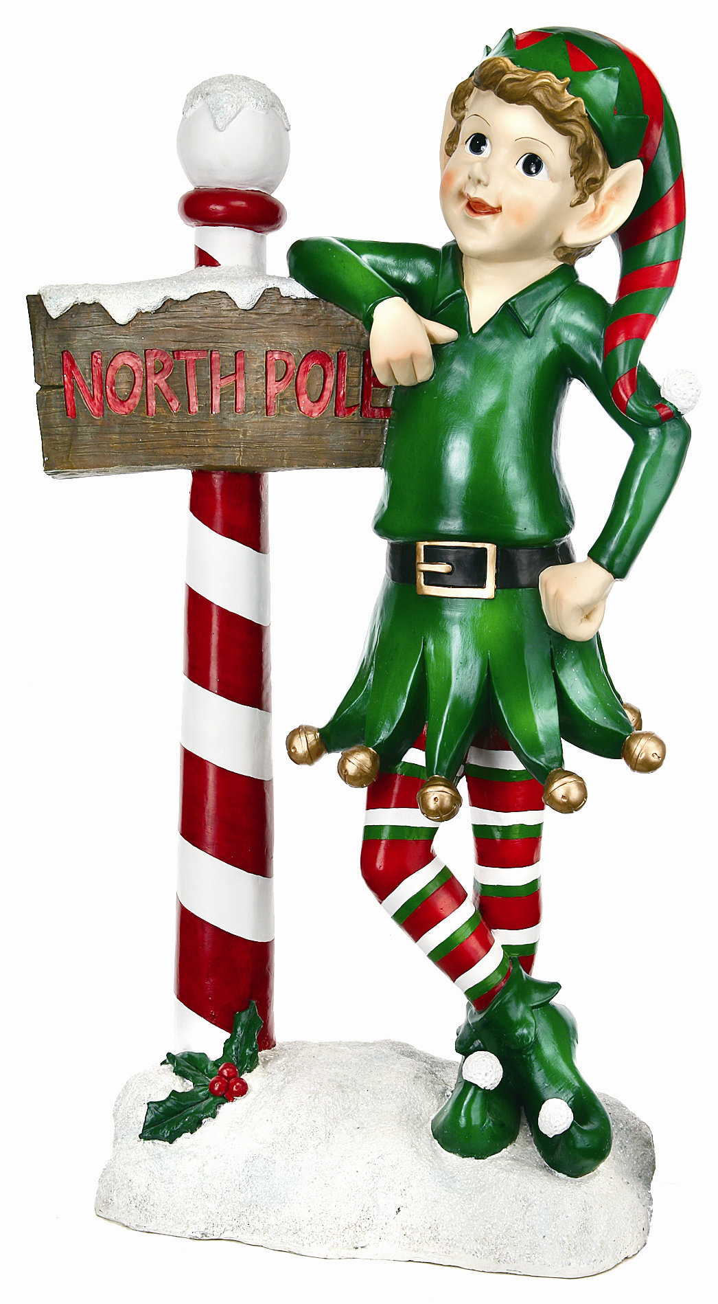 Regency International Elf with Sign Statue Christmas Decoration | Wayfair