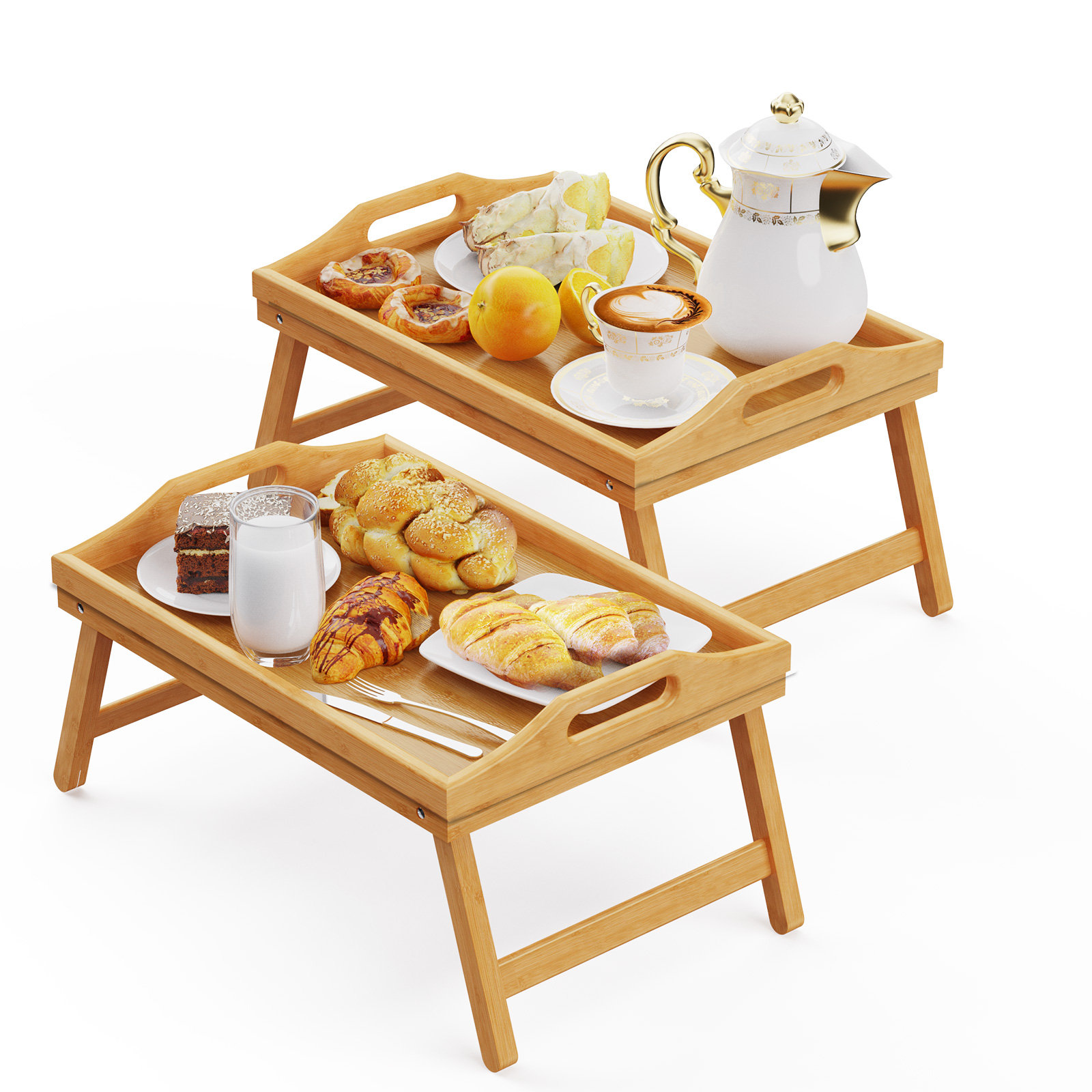 Winston Porter Serving Tray With Folding Legs (set Of 2) - Wayfair Canada
