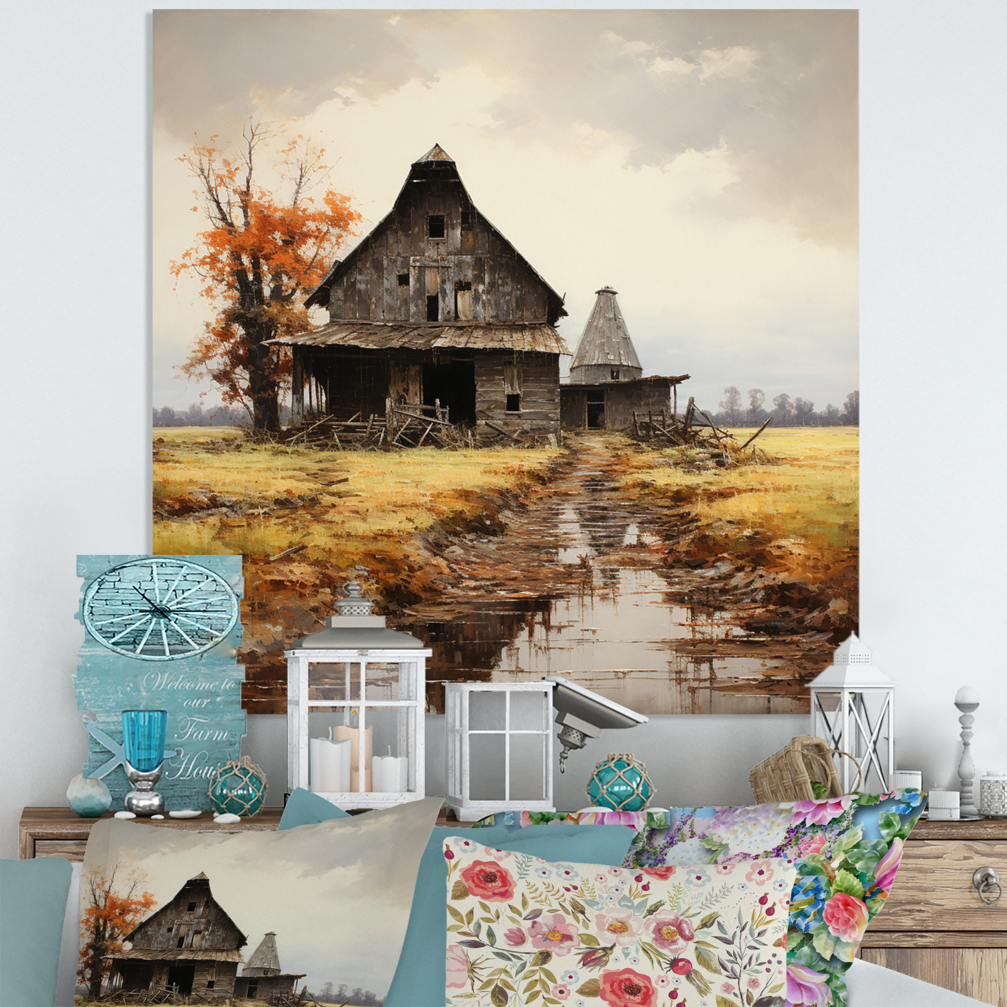 August Grove® Barns Weathered Wisdom II - Countryside Metal Wall Decor ...
