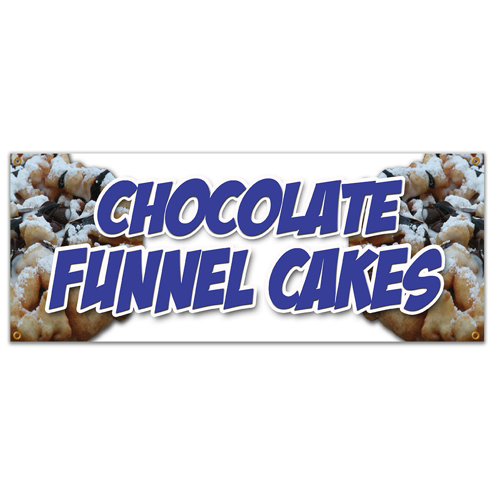 SignMission Chocolate Funnel Cakes Banner Sign | Wayfair